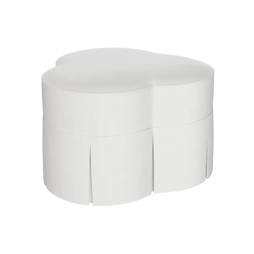 Laurent Linen Skirt Accent Stool - Avant Garde Furniture