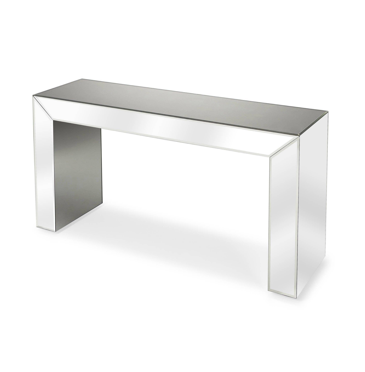 Naxos Silver Mirror Side Table 60cm - Avant Garde Furniture