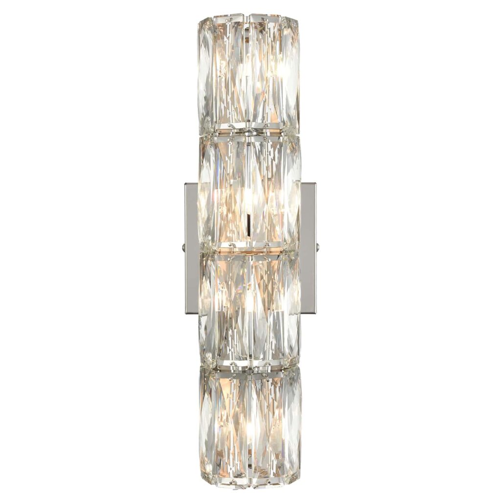 Halston Chrome Crystal Wall Lamp - Avant Garde Furniture
