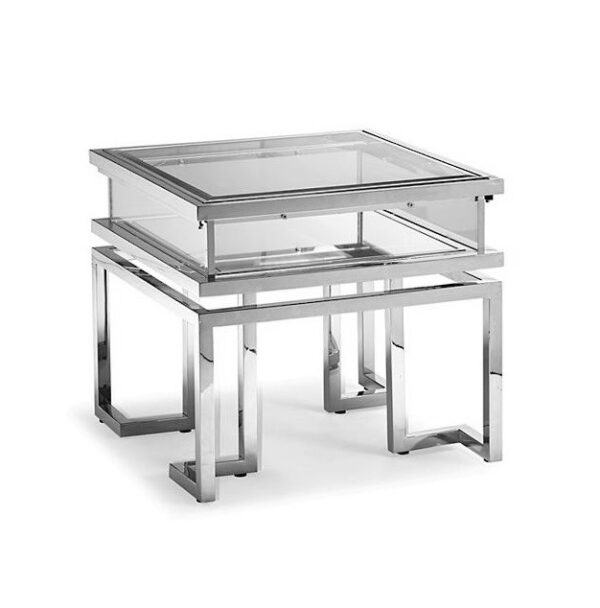 Halston Nickel Display Sidetable - Avant Garde Furniture