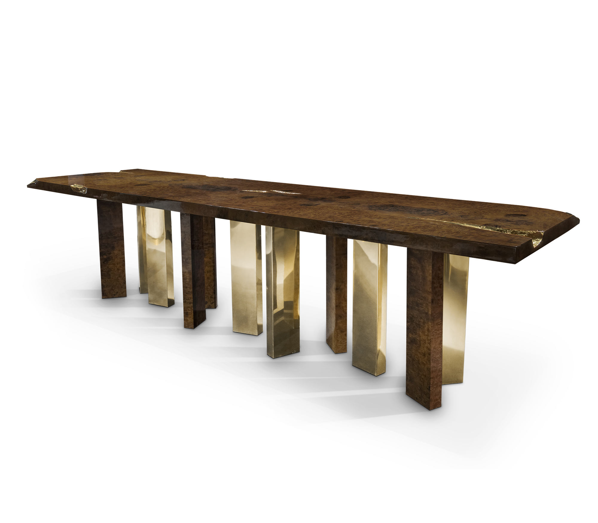 Calcutta Oro Marble Brushed Brass Coffee Table - Avant Garde Furniture
