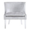 Hollywood Light Grey Lucite Velvet Chair - Avant Garde Furniture