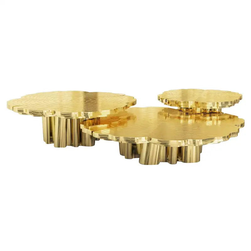 Fortuna Brass Coffee Table Set - Avant Garde Furniture