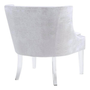 Hollywood Light Grey Lucite Velvet Chair - Avant Garde Furniture