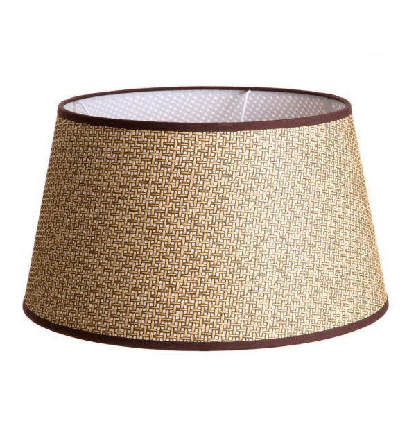 Hampton Basket Weave Taper Lamp Shade XL Brown - Avant Garde Furniture