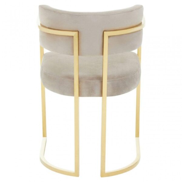 Azalea Light Beige Velvet Dining Chair - Avant Garde Furniture