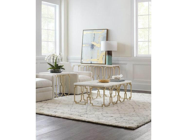 Blanco Marble Gold Leaf Coffee Table - Avant Garde Furniture