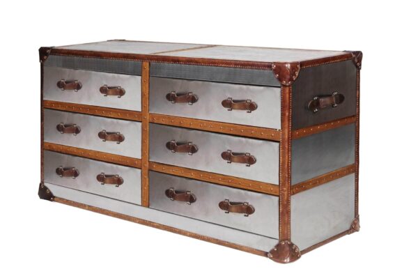 Brenton Brushed Silver Oak Trunk - Avant Garde Furniture