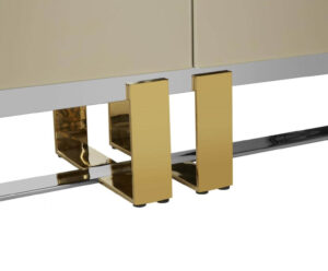 Firenze Cream Ash Gold Chrome Buffet - Avant Garde Furniture
