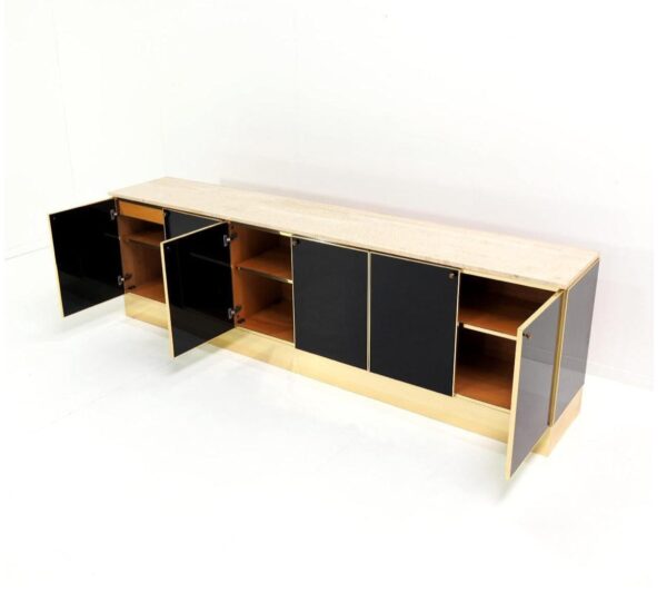 Firenze Cream Ash Gold Chrome Buffet - Avant Garde Furniture