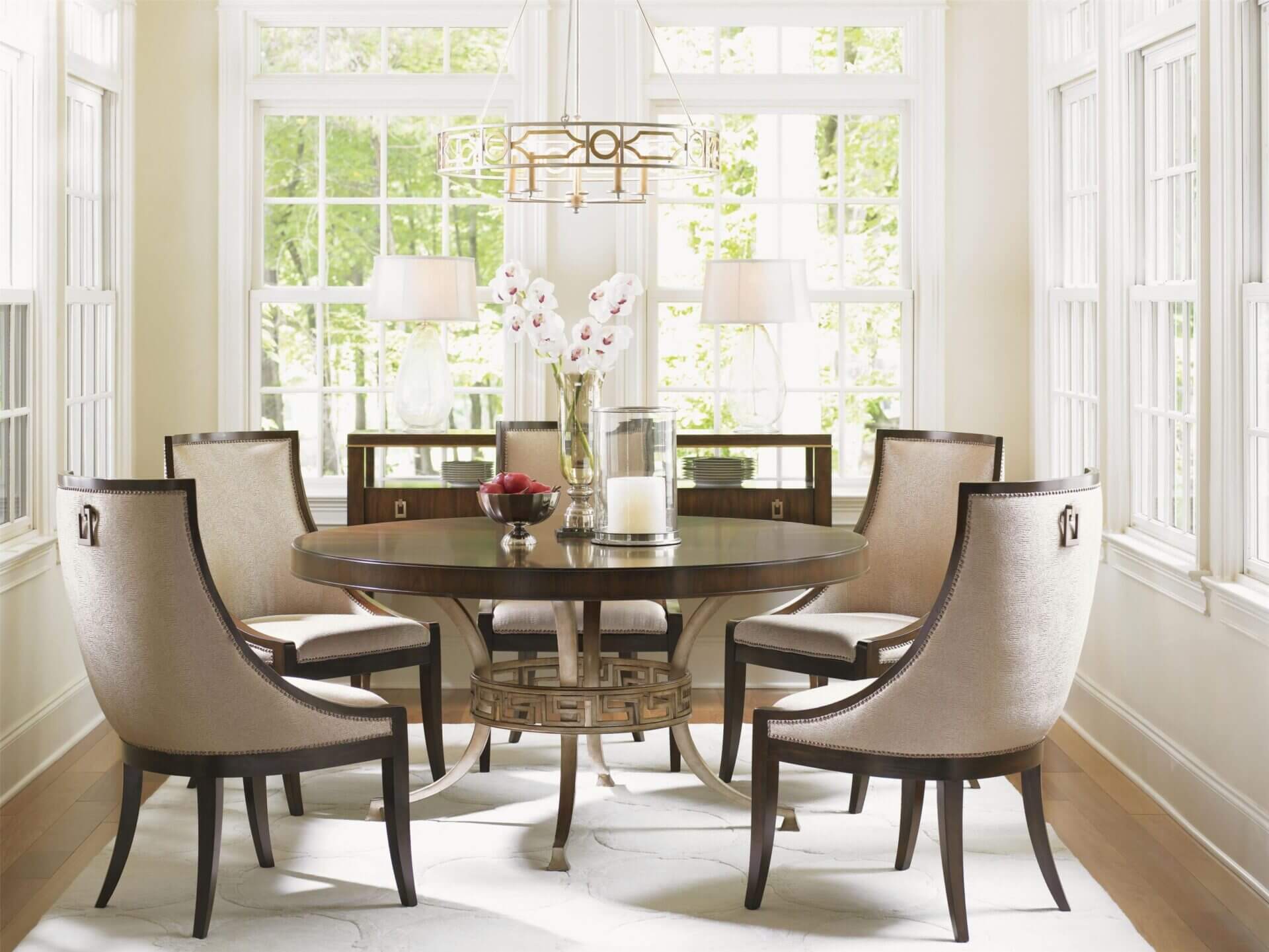 Gianni Antique Gold Walnut Dining Table – Avant Garde Furniture