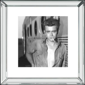 Iconic James Dean Smoking Mirror Art Print 56cm - Avant Garde Furniture