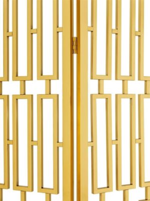 Imperial Gold Geometric Dressing Screen - Avant Garde Furniture