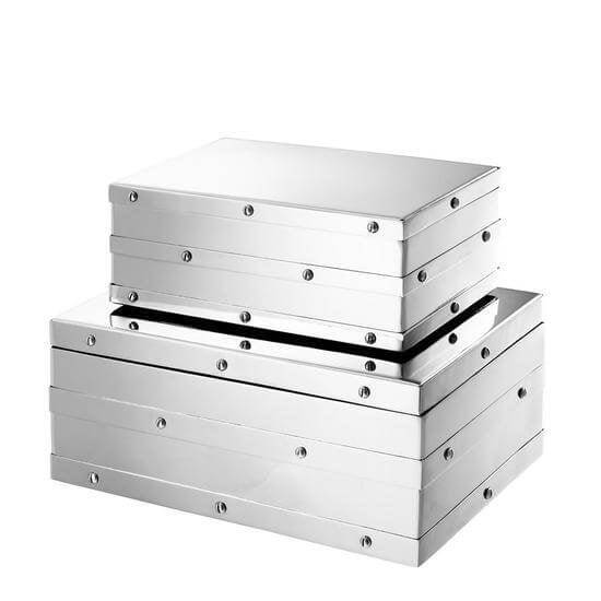 Rivet Nickel Storage Box Set - Avant Garde Furniture