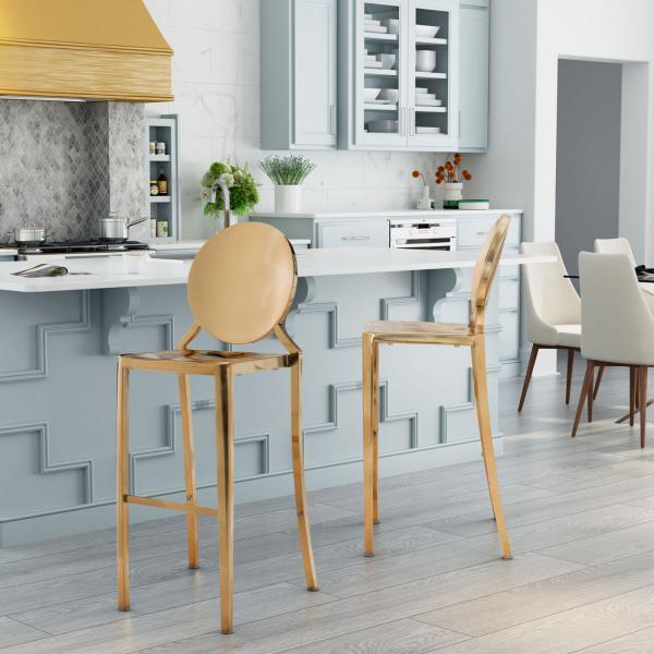 Maddox Chrome Counter Stool - Avant Garde Furniture