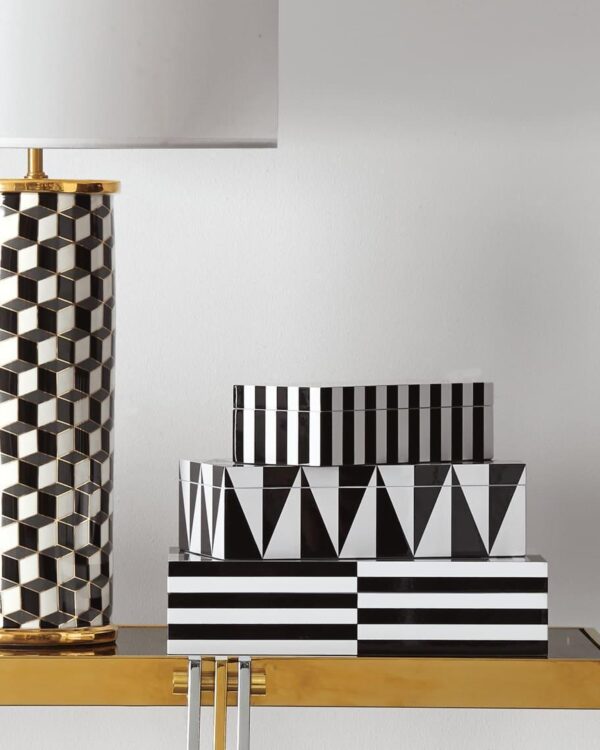 Opt Geometric Lacquer Box Set - Avant Garde Furniture