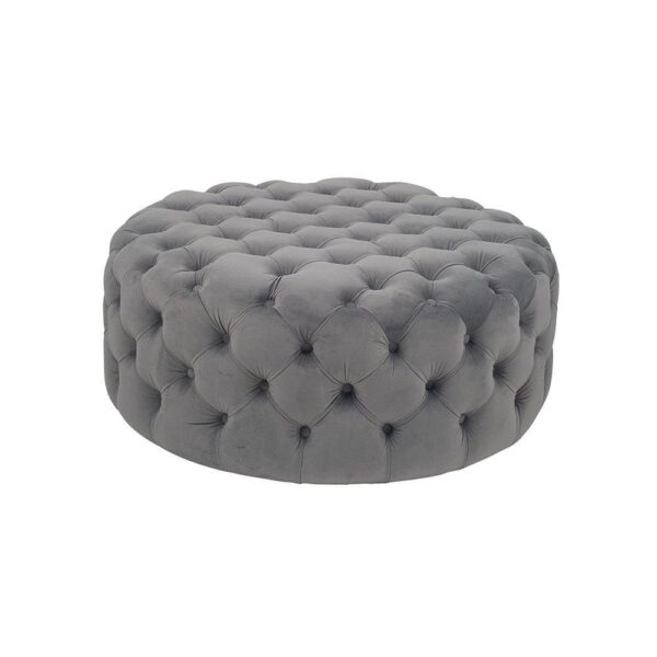 Chesterfield Light Pink Velvet Ottoman 100cm - Avant Garde Furniture