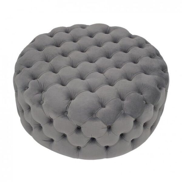 Chesterfield Light Pink Velvet Ottoman 100cm - Avant Garde Furniture