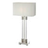Bernhardt Crystal Chrome Table Lamp White Shade - Avant Garde Furniture