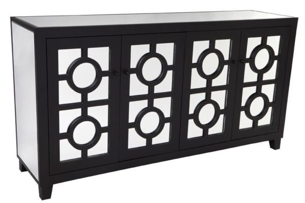 Stockton Black Mirror Buffet - Avant Garde Furniture