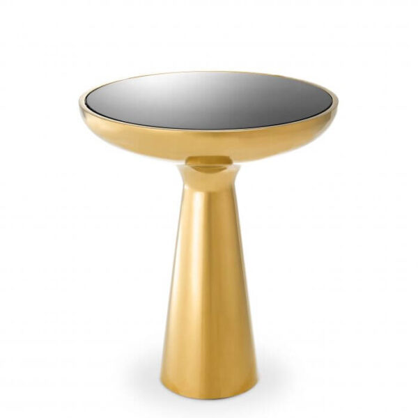 York Black Glass Chrome Sidetable - Avant Garde Furniture