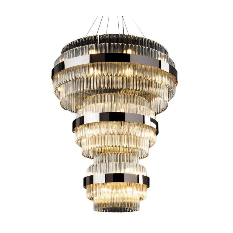 Libertine Crystal Nickel Large Chandelier - Avant Garde Furniture