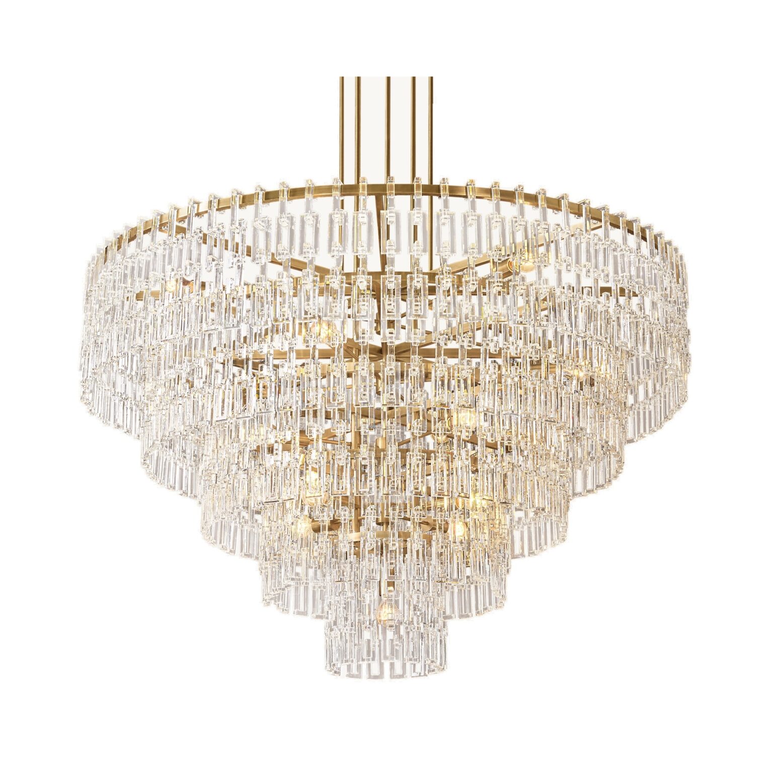 Phantom Crystal Brass Large Chandelier - Avant Garde Furniture