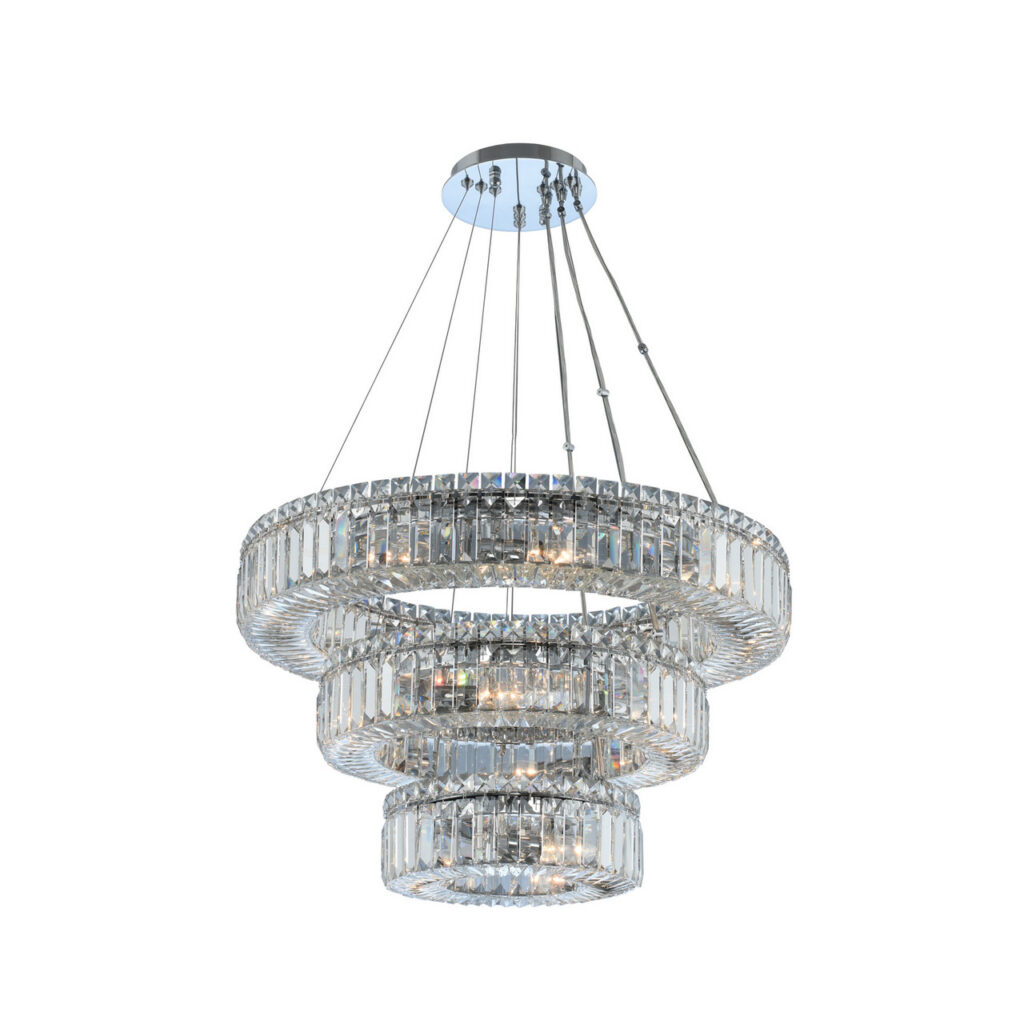 Gatsby Crystal Nickel Chandelier - Avant Garde Furniture