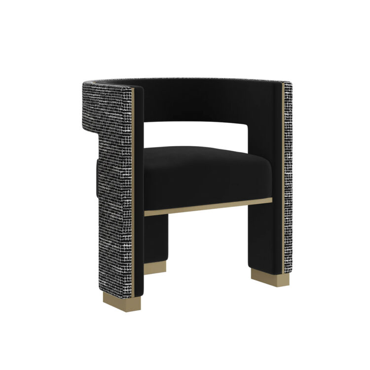 Prism Grey Quilted Velvet Gold Bench - Avant Garde Furniture